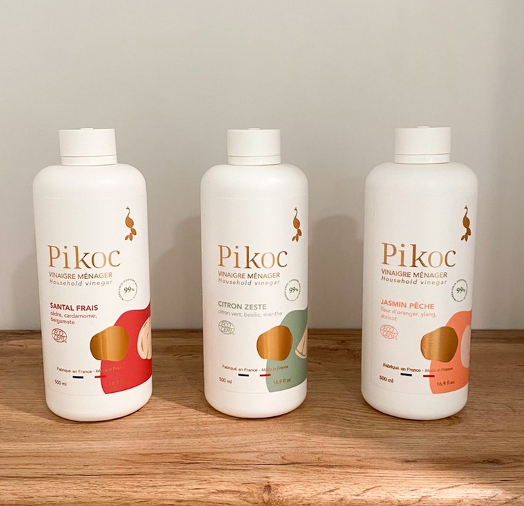 Vinaigres ménagers écologiques et parfumés Pikoc