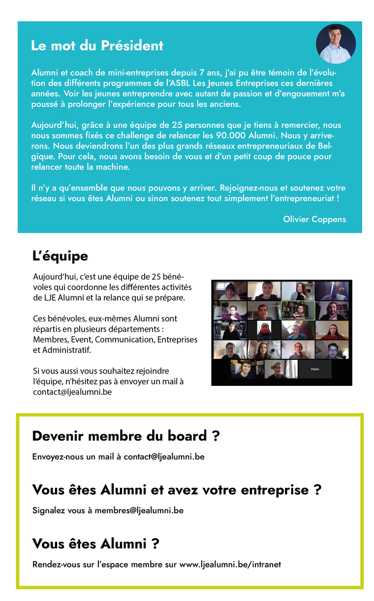 Lancement du réseau LJE Alumni