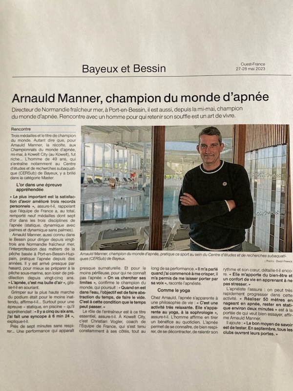 Suivez Arnauld au championnat du monde d'apnée 2024