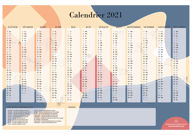 Calendrier 2021 XXL