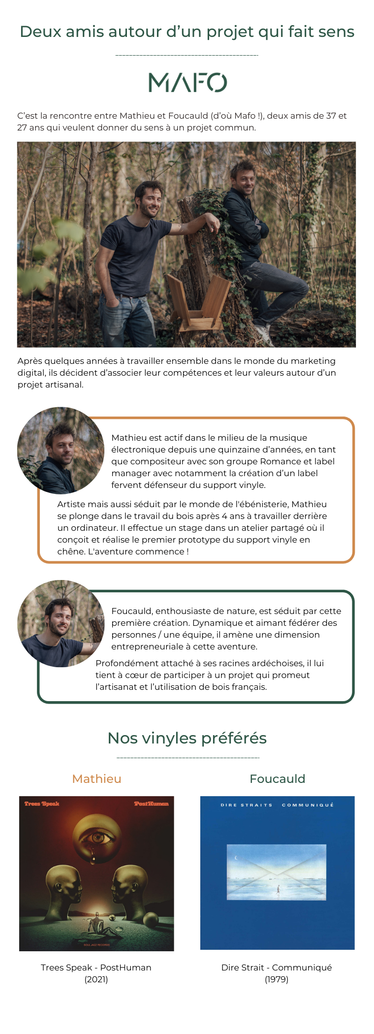 Le support vinyle en bois MAFO